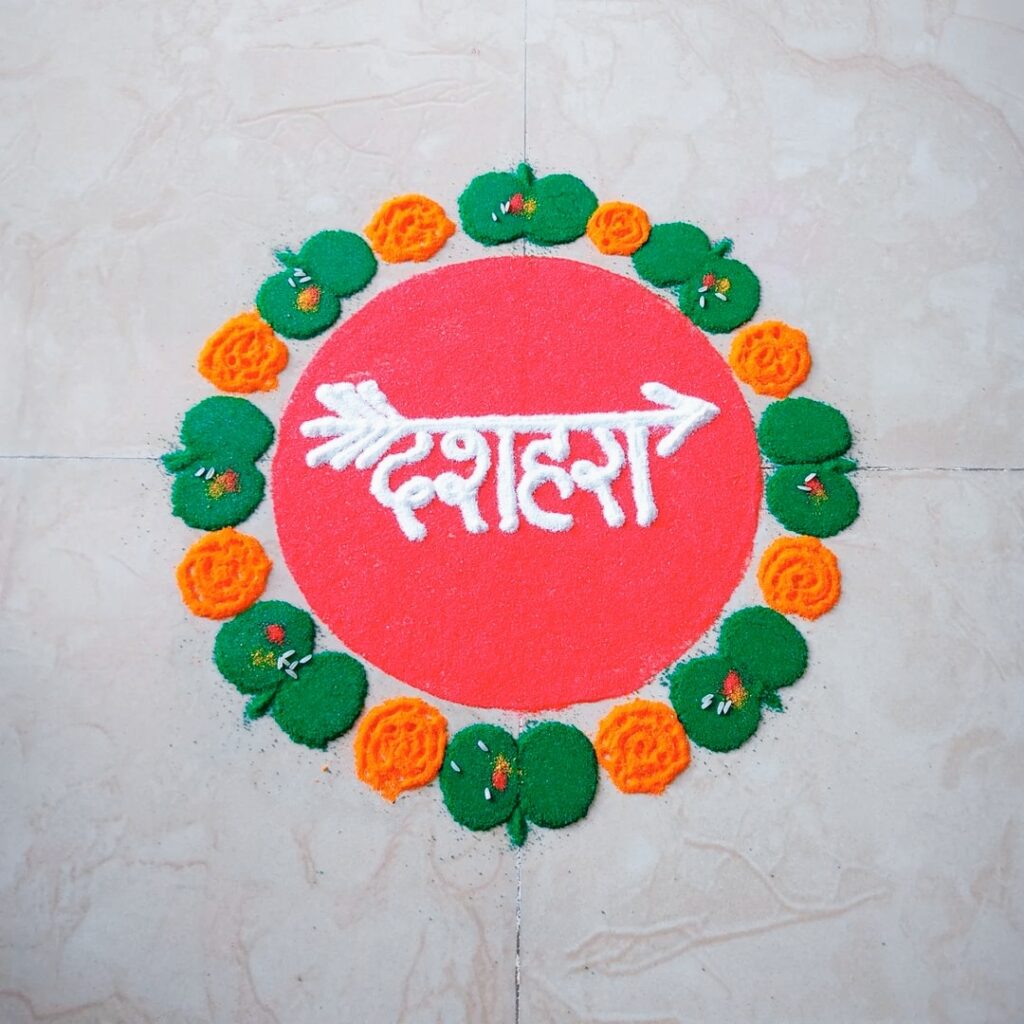Best 10+ Dussehra Rangoli » Mixing Images