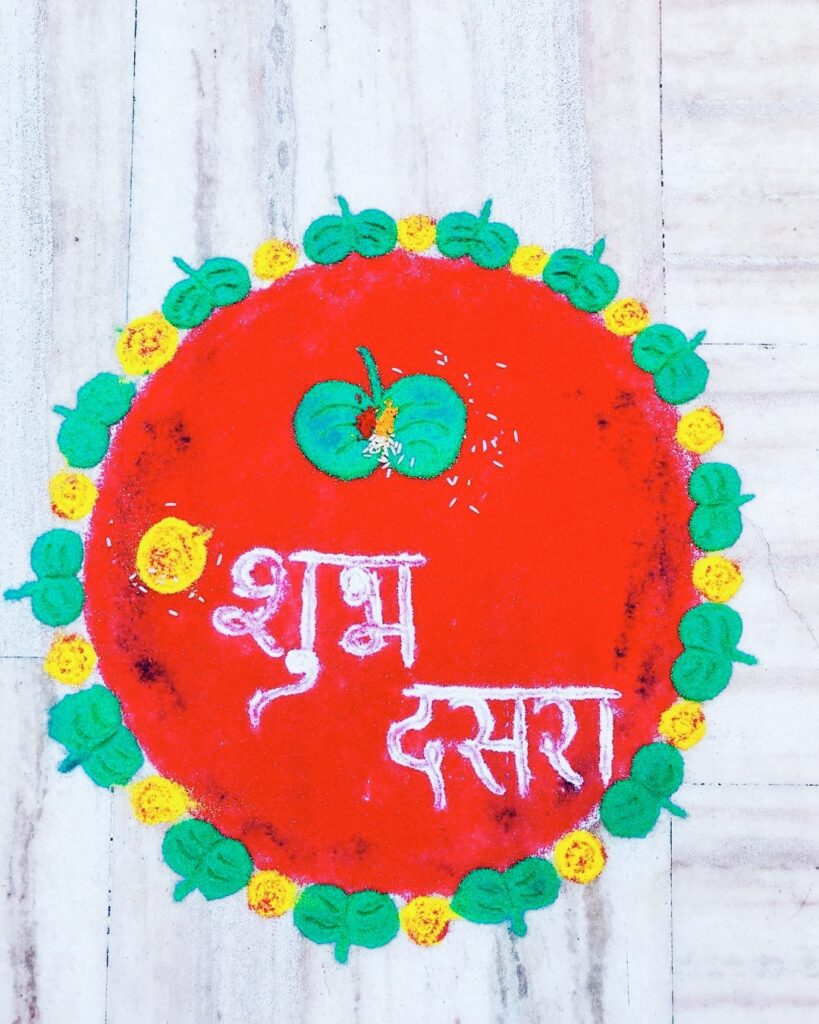 Best 10+ Dussehra Rangoli » Mixing Images