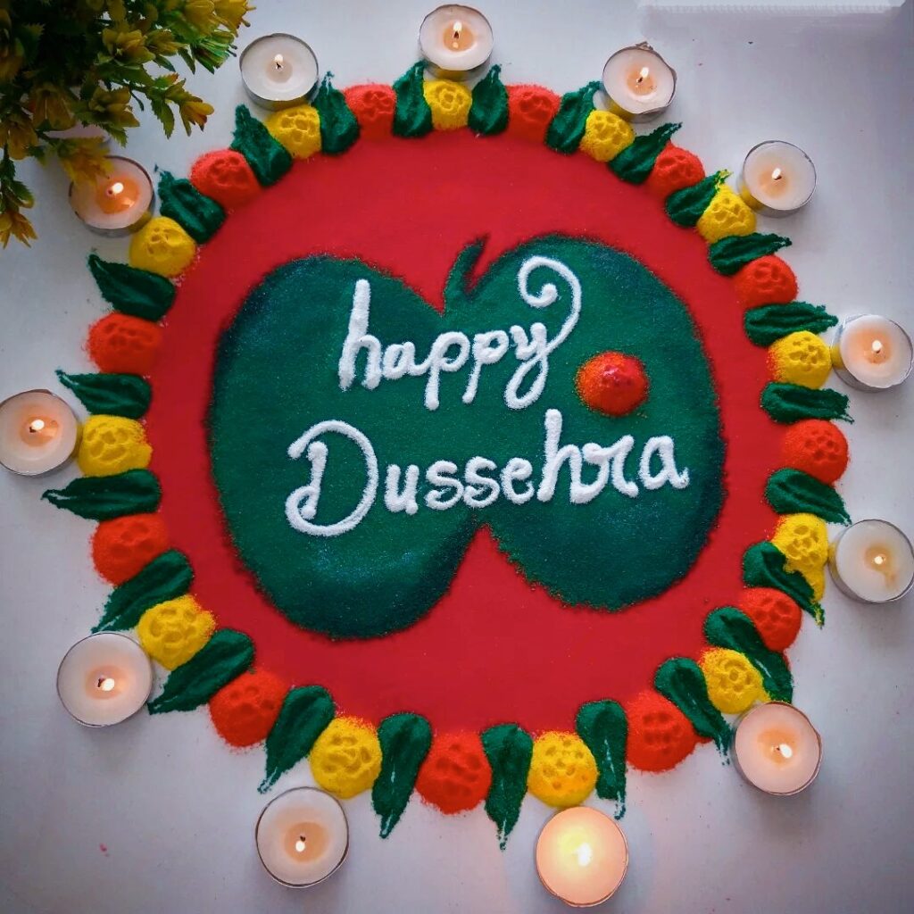 Best 10+ Dussehra Rangoli » Mixing Images